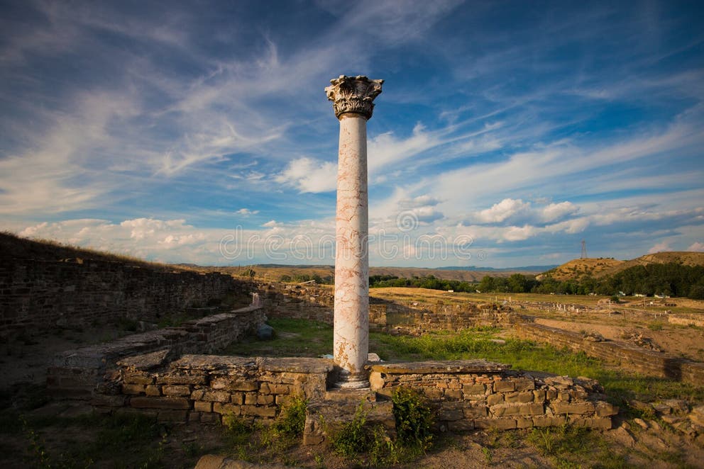 Column in Stobi stock photo. Image of civilization, architecture - 10698542