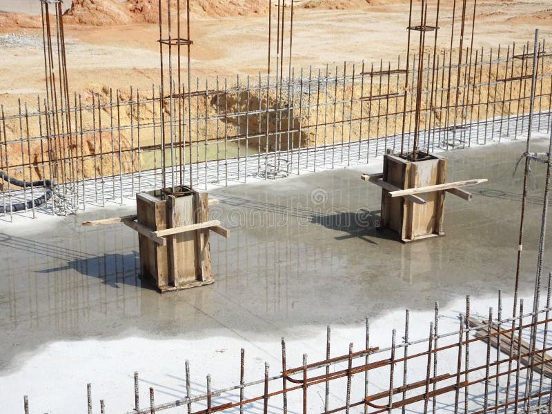 Column Stump Formwork that Has Been Installed at the Construction Site ...