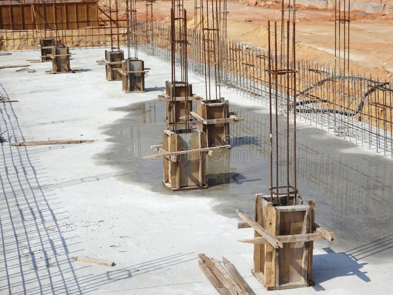 Column Stump Formwork that Has Been Installed at the Construction Site ...