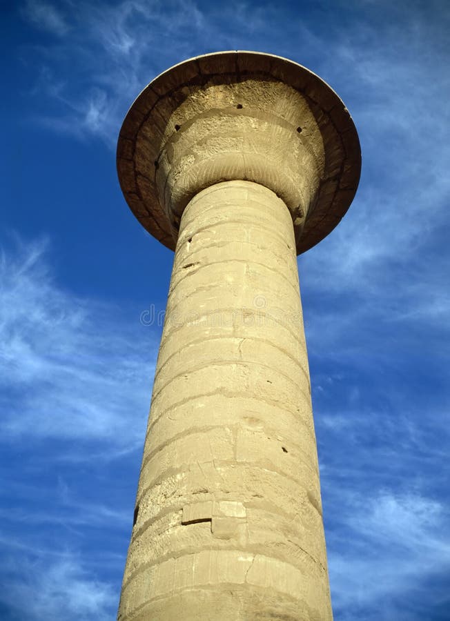 Column of Taharka stock image. Image of temple, karnak - 56211743