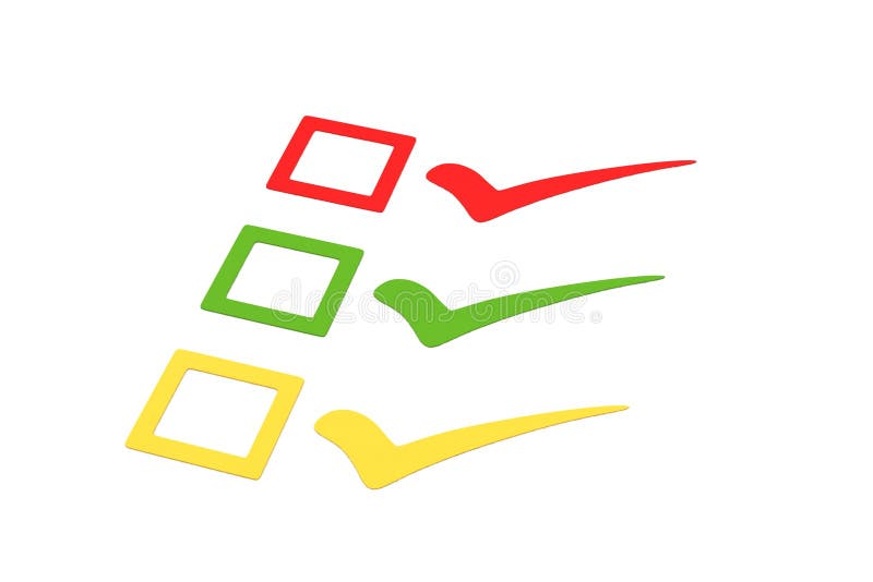 Column and tick mark stock illustration. Illustration of checklist ...