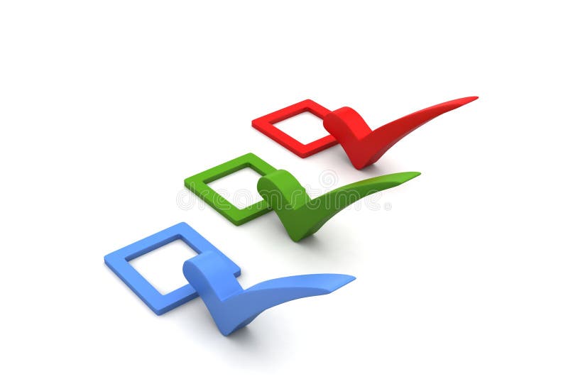 Column and tick mark stock illustration. Illustration of choice - 55037632