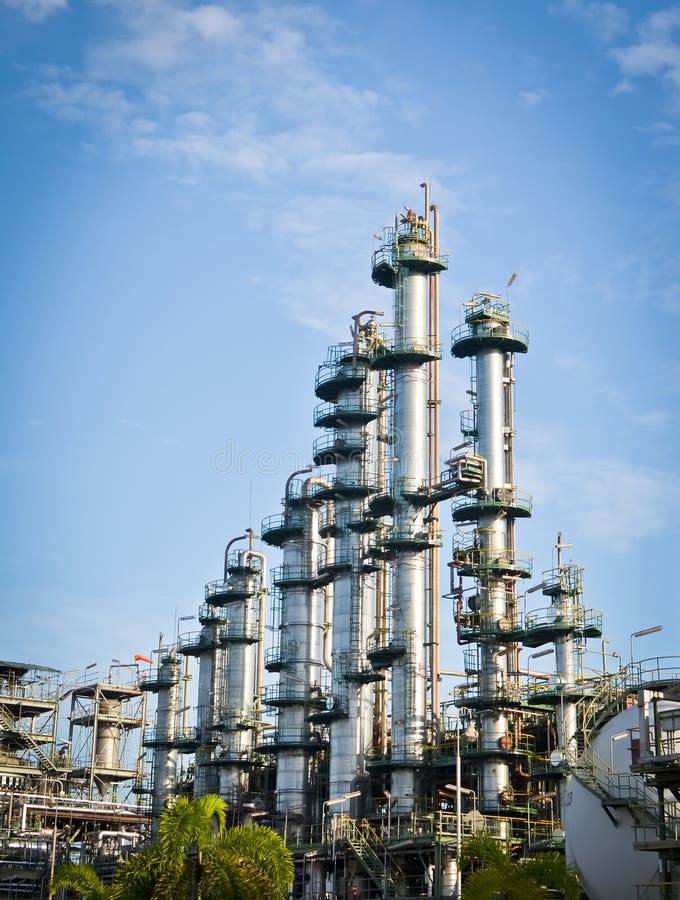Column Tower in Petrochemical Plant .. Stock Photo - Image of petroleum ...