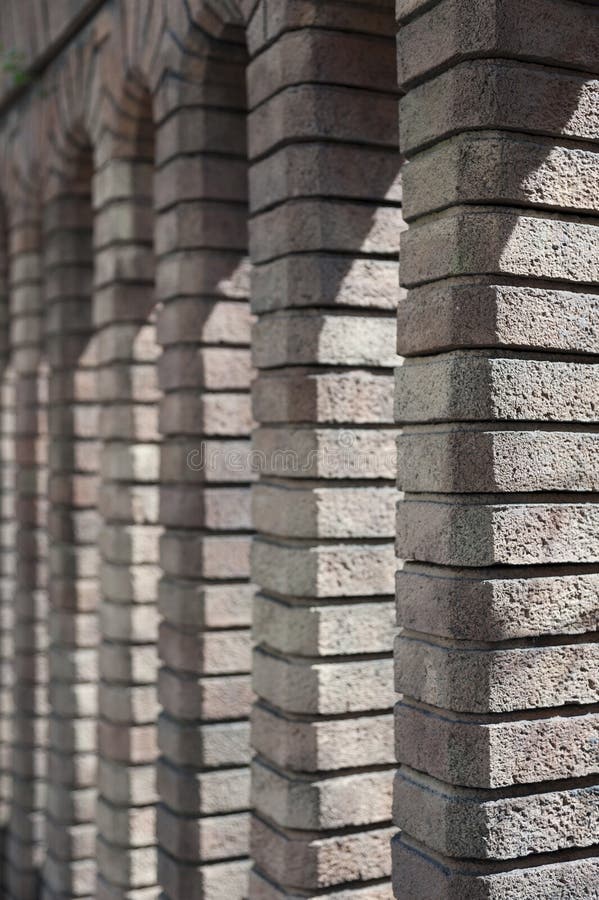 Column stock photo. Image of brown, bricks, exterior - 41196806