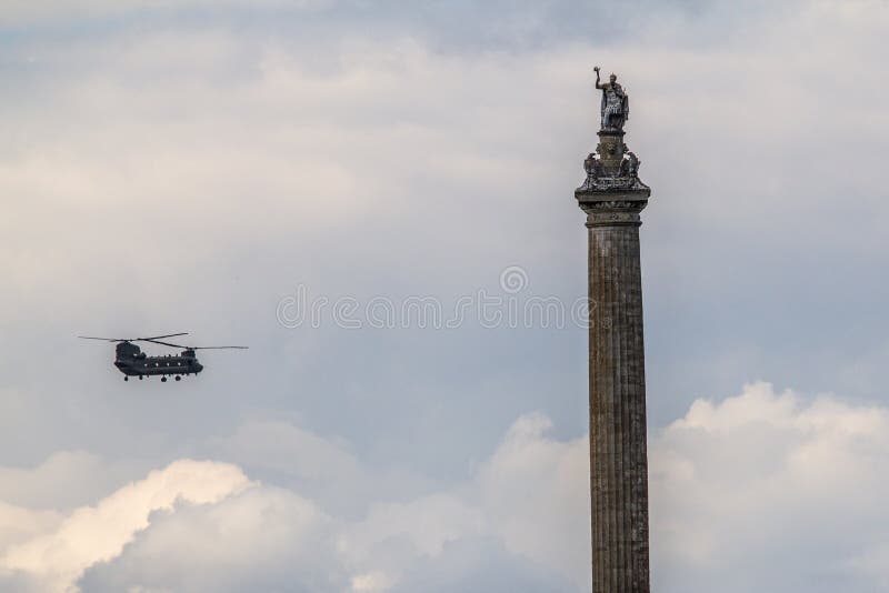 The Column of Victory editorial stock photo. Image of helicopter ...