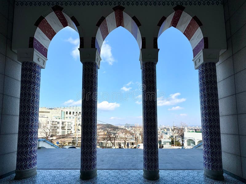 Column View of a Mosque in Ittaewon Stock Photo - Image of historic ...