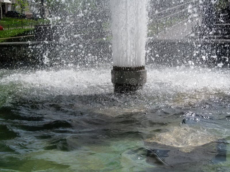 A Column of Water from a Pipe Above the Surface of the Water in the ...