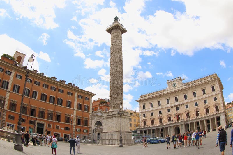 Columna De Marcus Aurelius, Roma Imagen de archivo editorial - Imagen ...