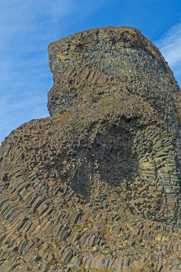 Columnar Basalt in a Dramatic Volcanic Pinnacle Stock Photo - Image of ...