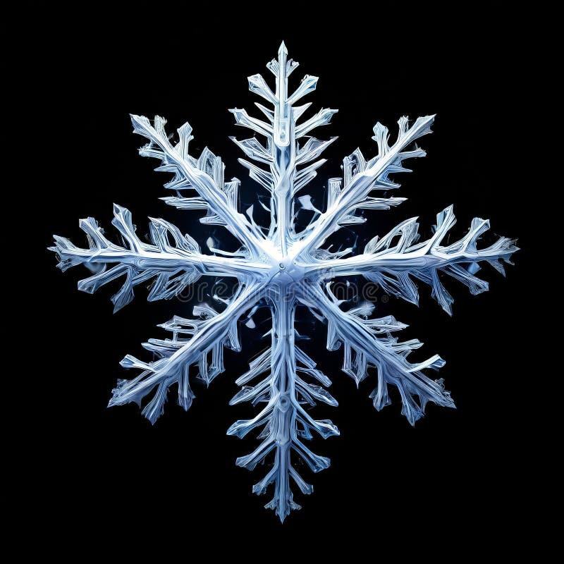 Columnar Dendritic Hybrid Snowflake Combining Elements of Boh C Stock ...