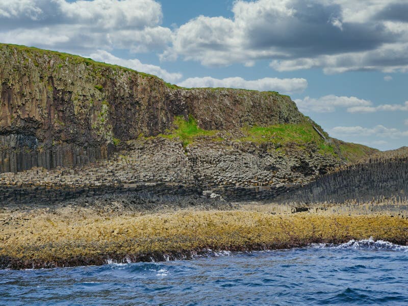 Columns of Jointed Volcanic Basalt Rocks on the Island of Staffa in the ...