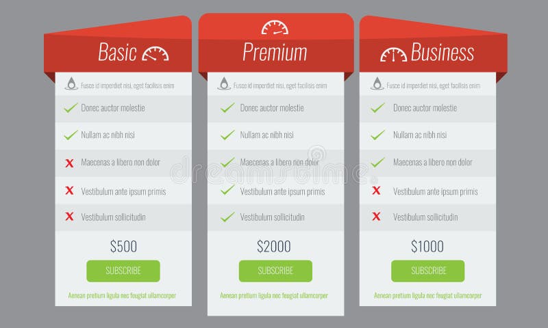 Columnas De Moda De La Lista De Precios Y De La Oferta Vector Plano ...