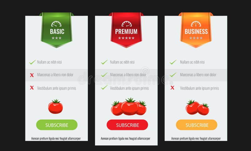 Columnas De Moda De La Lista De Precios Y De La Oferta Vector Plano ...