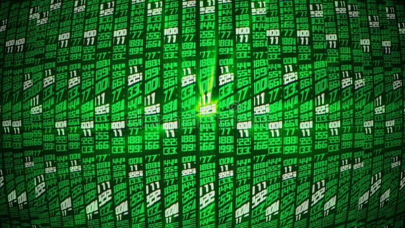 Columnas Verdes Con Números En Ejecución Imagen de archivo - Imagen de corte, negocios: 256037195