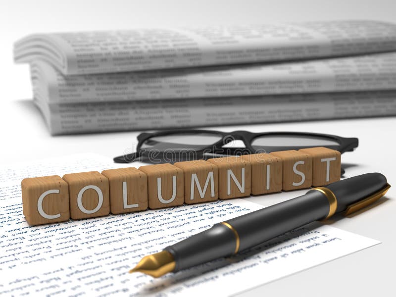 Columnista stock de ilustración. Ilustración de papel - 55707043