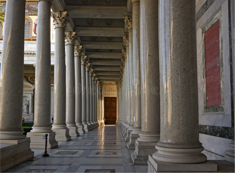 Columns of Old Antique Orthodox Romanian Church Stock Photo - Image of ...