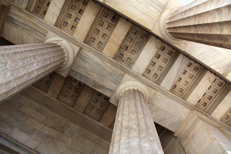 Columns stock image. Image of stone, marble, greek, supporting - 13129925
