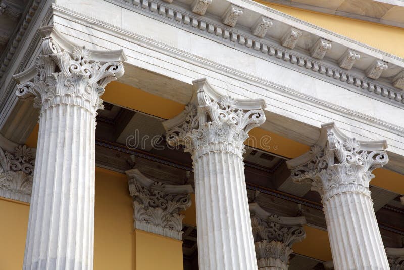 Ionic Columns of a Bank Building Stock Image - Image of architecture ...