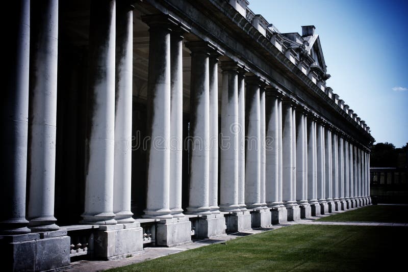 Columns stock image. Image of clock, architecture, college - 28294927