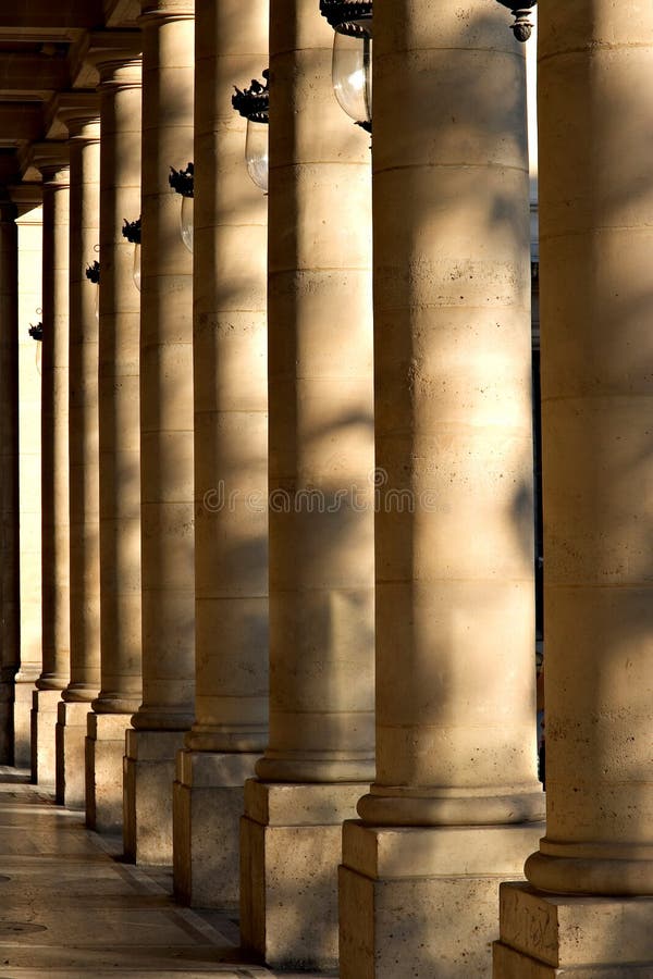Columns stock image. Image of light, shadow, visit, parisian - 579999