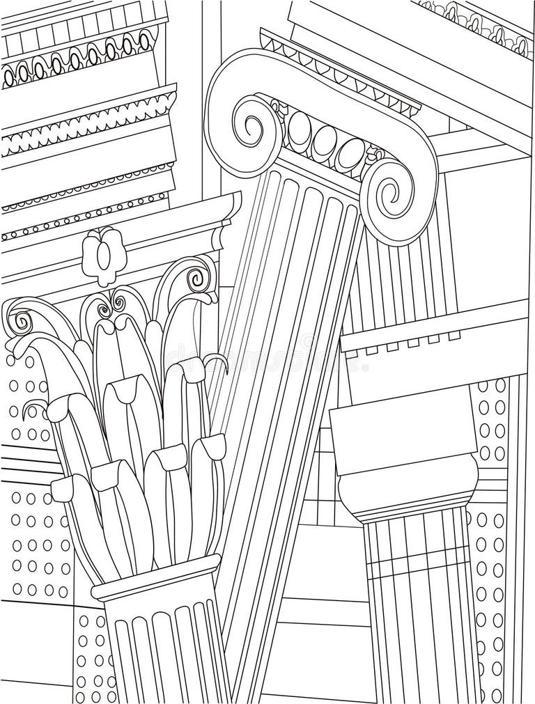 Roman Columns Drawing Stock Illustrations – 809 Roman Columns Drawing ...