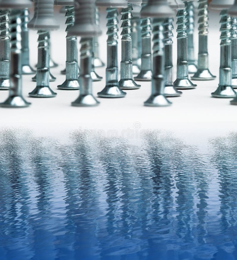 Columns - Abstract with Water Reflection Stock Image - Image of ...