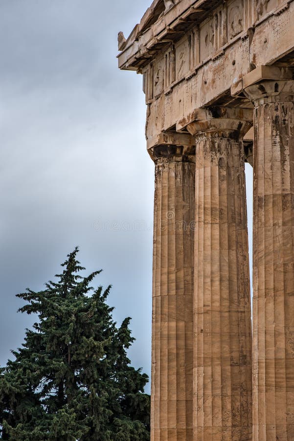 Columns of Acropolis stock image. Image of antiquity - 42967821