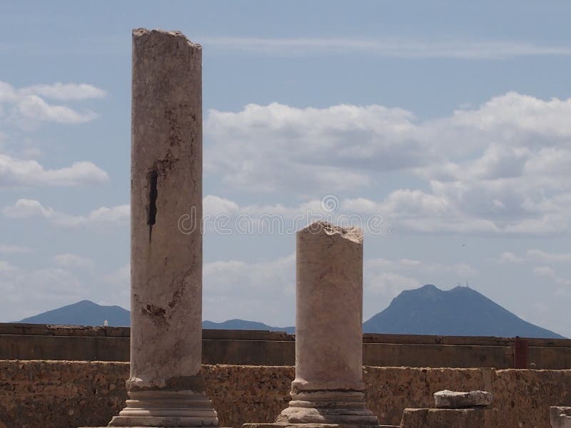 Columns of Ancient Carthage Stock Photo - Image of horizon, carthage ...