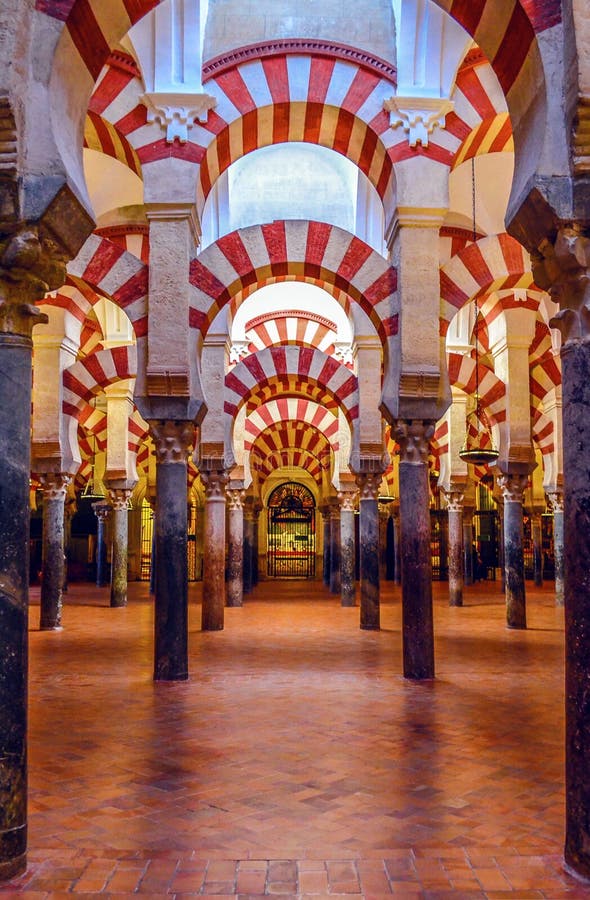 Columns and Arc from Mosque in Cordoba Stock Photo - Image of islam ...