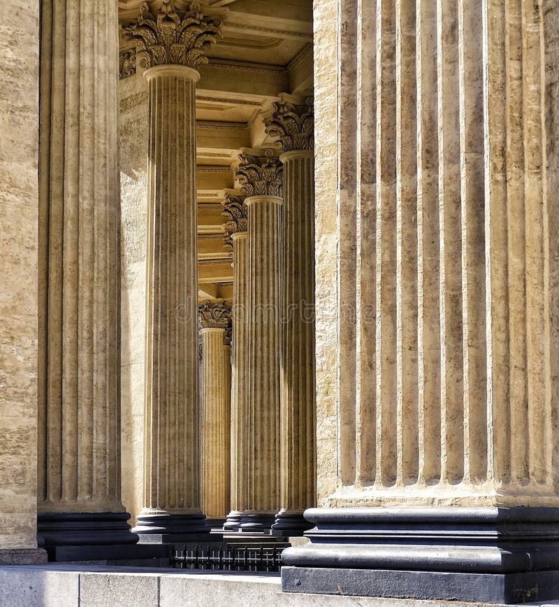 Columns Architecture Old City Sunlight Stock Image - Image of sunlight ...