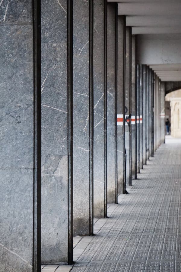 Columns Architecture in the Street Stock Photo - Image of bilbao ...