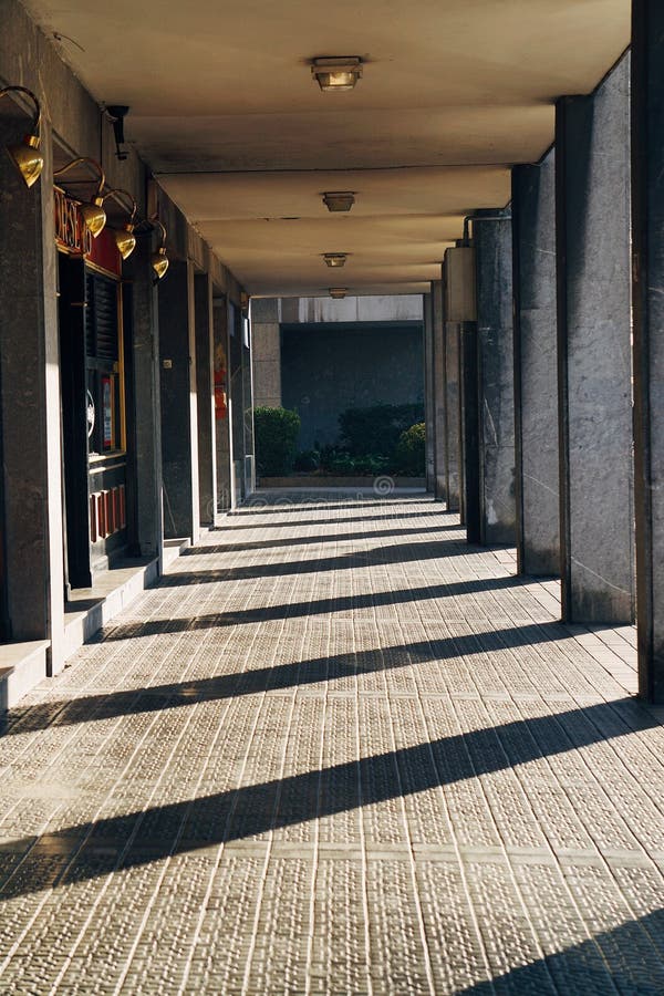 Columns Architecture in the Street Stock Image - Image of architecture ...