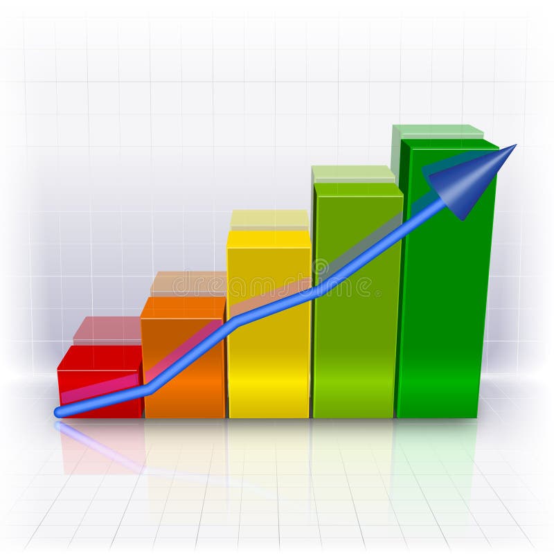 Columns_arrow 2 stock illustration. Illustration of graph - 12251810