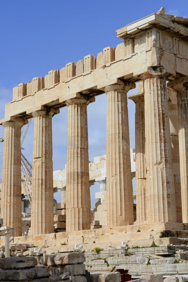 Columns of Athens Acropolis Stock Photo - Image of history, greece ...