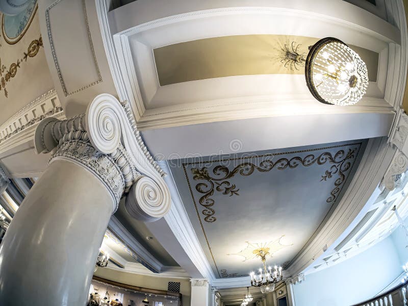 Columns on the Balcony of the Opera and Ballet Theater Stock Photo ...