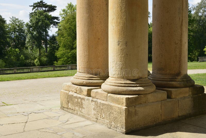Columns base, Hoenheim stock photo. Image of germany - 28587500