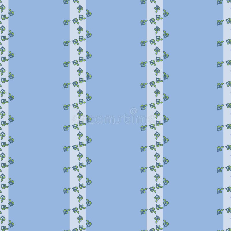 Flowers Columns on Teal Background Stock Illustration - Illustration of ...