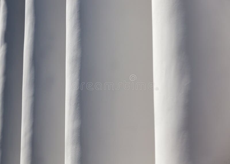 The Columns of the Building Painted in White Paint Stock Photo - Image ...