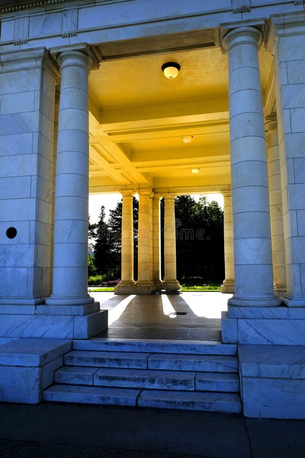 Columns on Building Pavilion Showing Architecture Design and Decorative ...