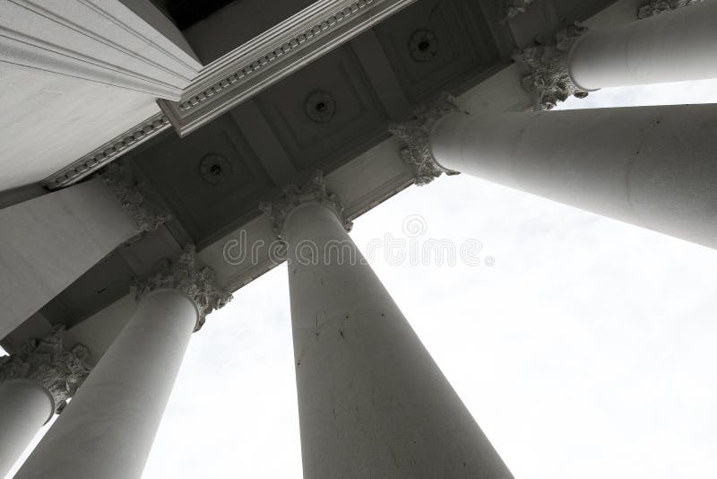 Columns on Building Pavilion Showing Architecture Design and Decorative ...