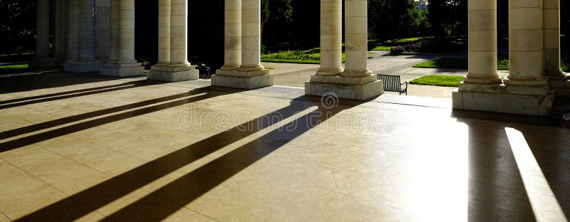 Columns on Building Pavilion Showing Architecture Design and Decorative ...