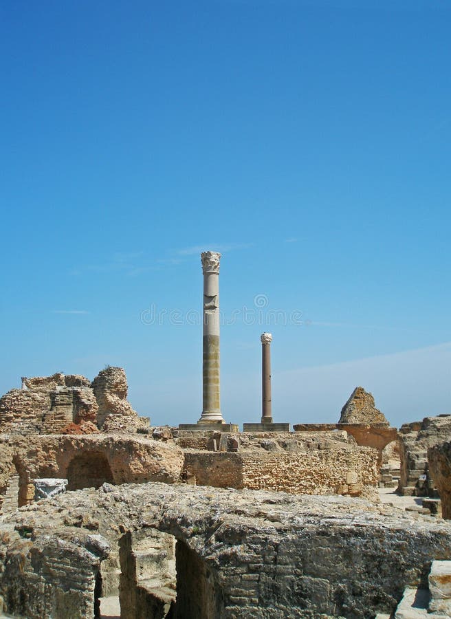 Carthage ruins stock image. Image of place, pillar, roman - 459869