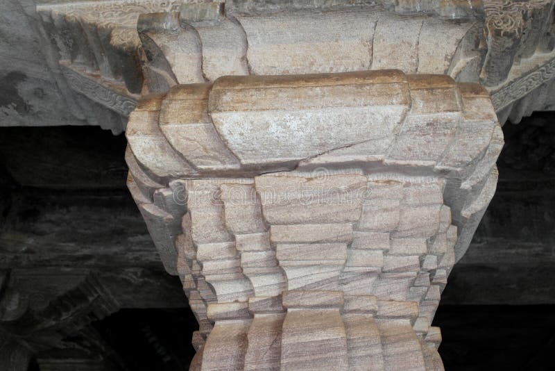 Columns in Cave Temples of India Stock Image - Image of ancient, design ...