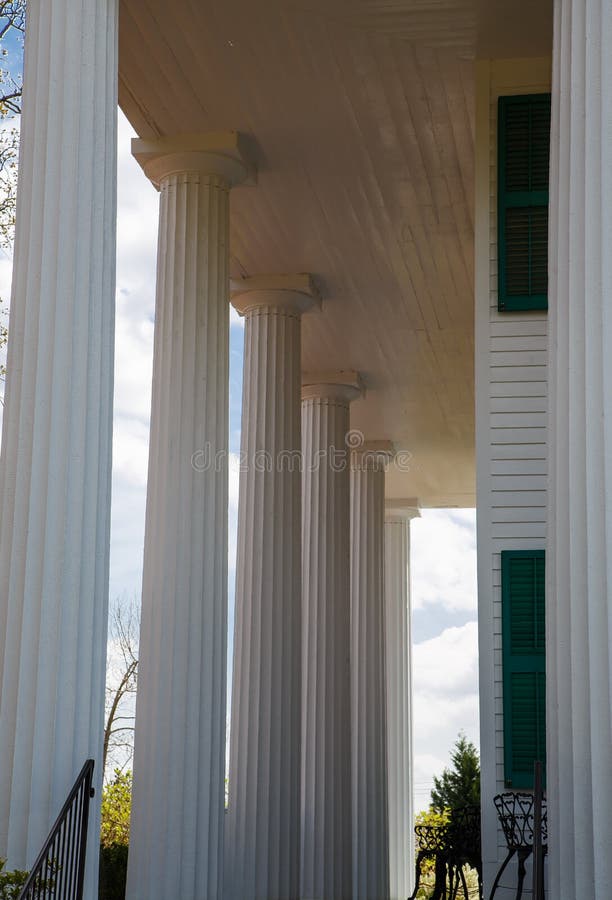 Porch on Old Colonial stock photo. Image of exterior - 34434476