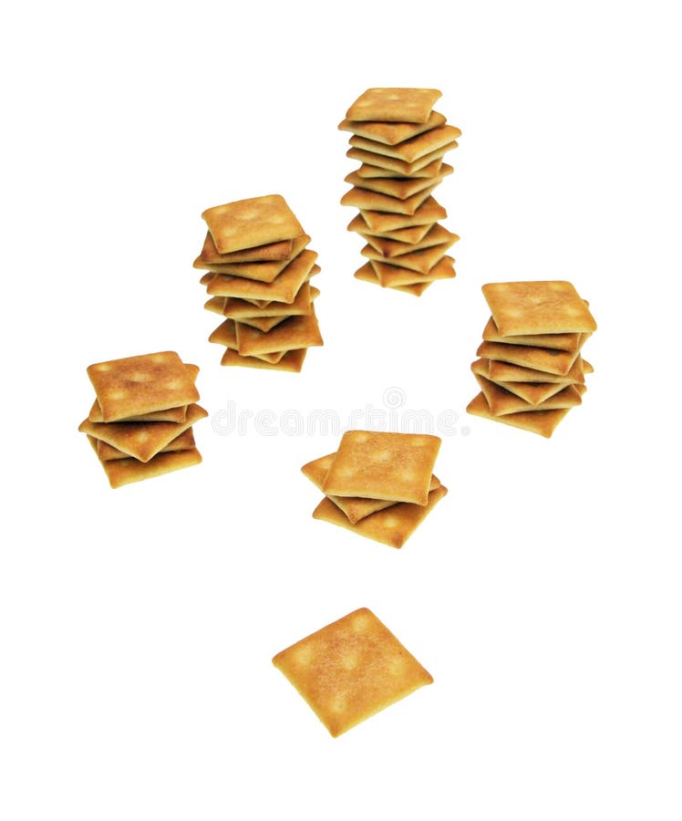 Salty rectangular cracker stock image. Image of macro - 12515531