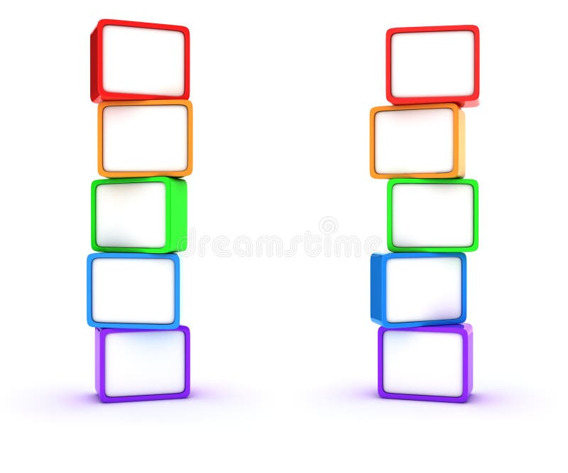 Columns of cubes stock illustration. Illustration of abstract - 24534909