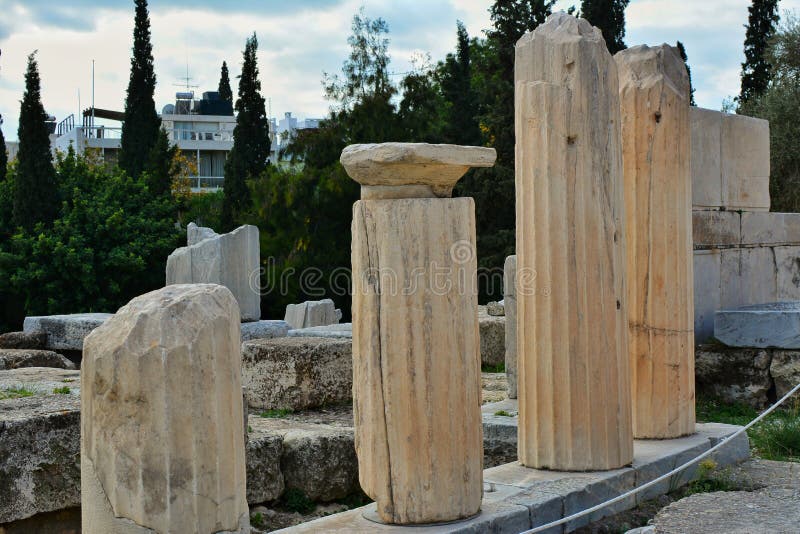 Columns Details, Acropolis, Athens Stock Photo - Image of greece, greek ...