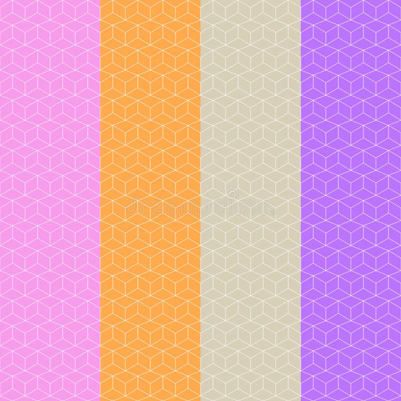 4 Columns of Different Colors Pattern with Cube Box Shapes Inside Stock ...