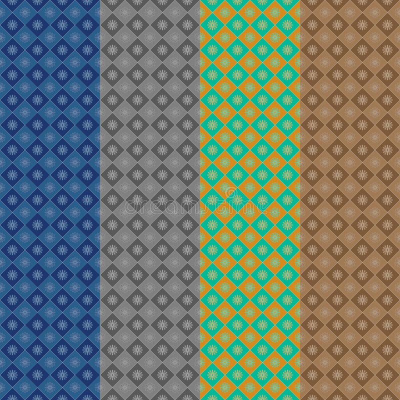 4 Columns of Different Colors Pattern with Geometry Shapes Circle ...