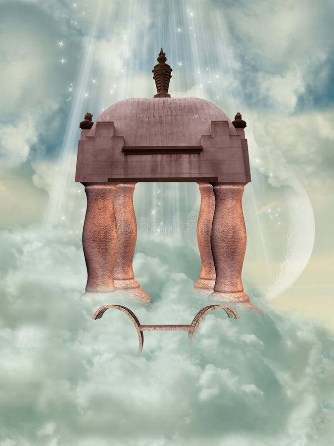 Columns and dome stock illustration. Illustration of dream - 8945037